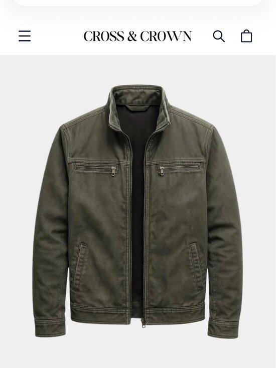 Cross & Crown | Jackets & Coats | Cross Crown Mens Olive Green Field ...